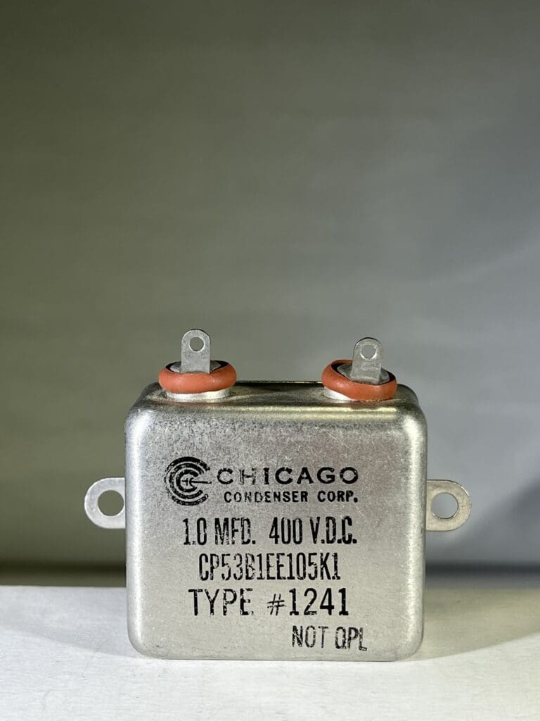 CP53B1EE105K1 High Voltage Capacitor 1 MFD 400 VDC P/N 1241 Chicago ...