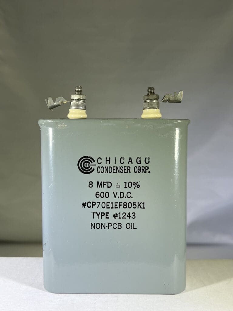 CP70E1EF805K1 (CQ72) High Voltage Capacitor 8 MFD 600 VDC P/N 1243 ...