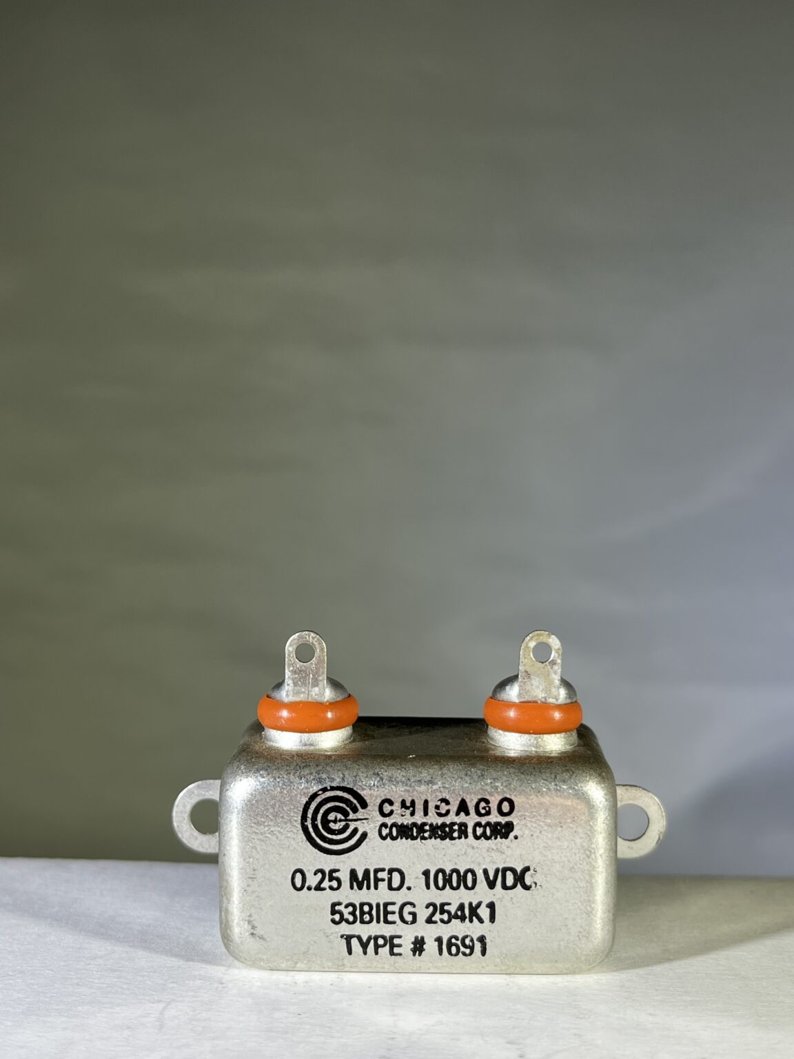 CP53B1EG254K1 High Voltage Capacitor 0.25 MFD 1000 VDC P/N 1691 Chicago Condenser Corp ...