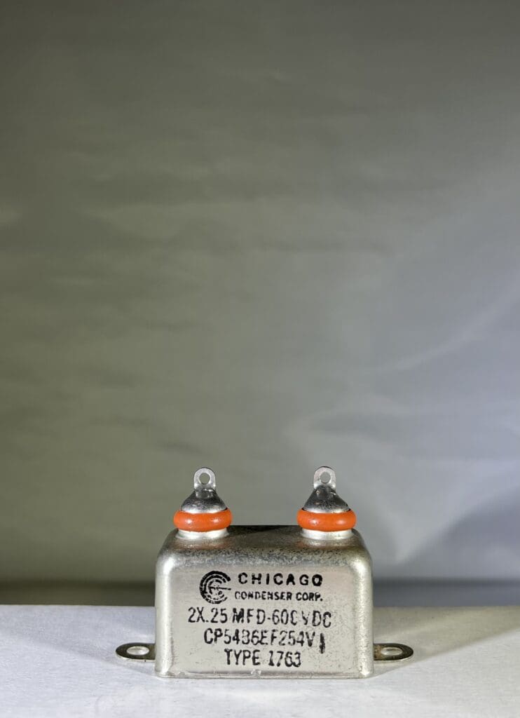 CP54B6EF254 High Voltage Capacitor 2 x .25 MFD 600 VDC P/N 1763 Chicago ...