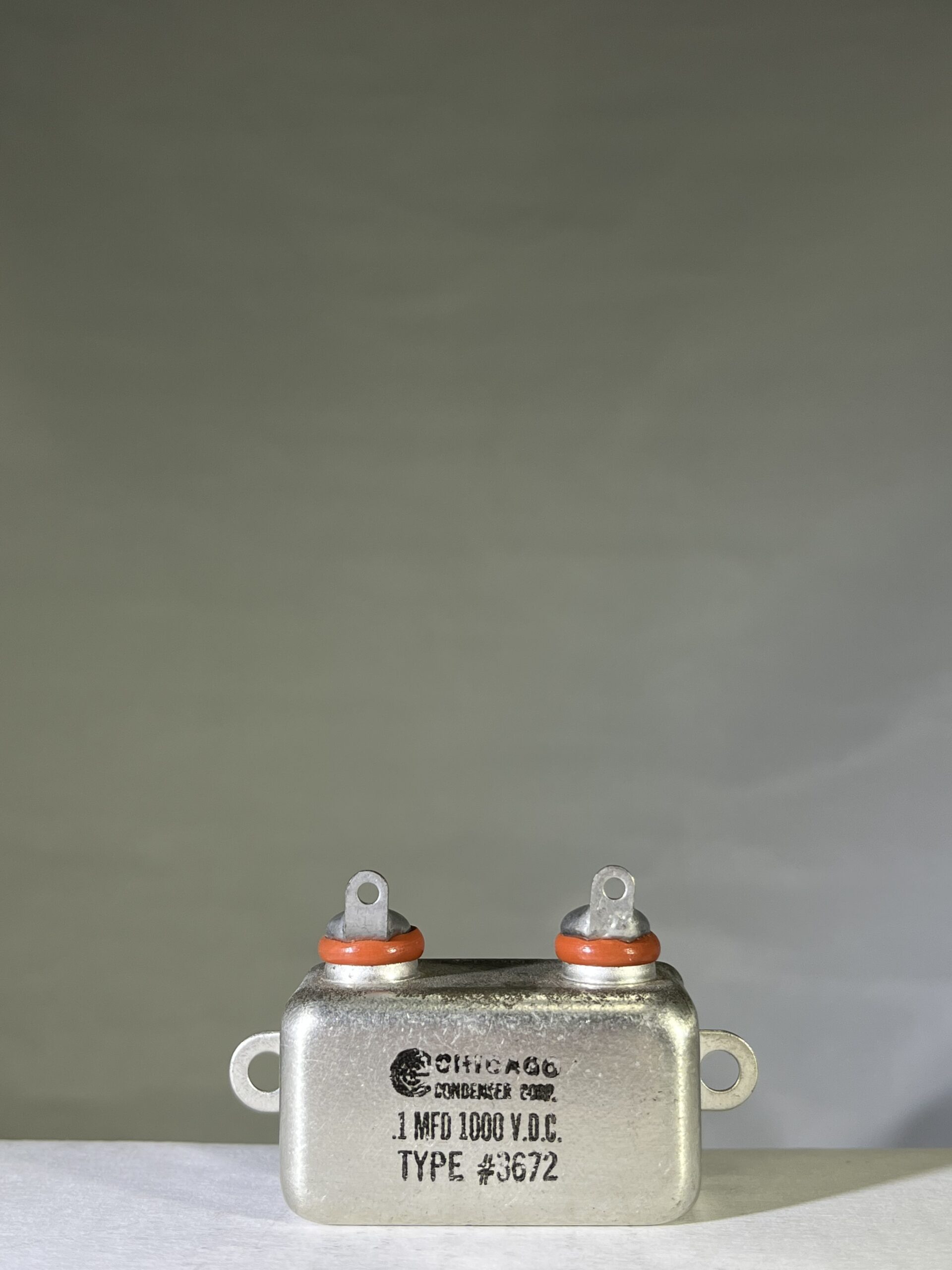 High Voltage Capacitor .1 MFD 1000 VDC P/N 3672 Chicago Condenser Corp ...