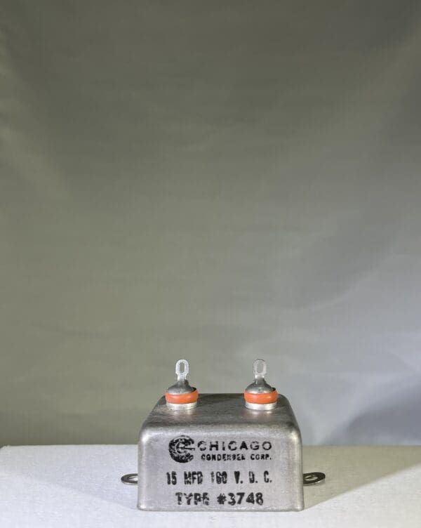 High Voltage Capacitor 15 MFD 100 VDC P/N 3748 Chicago Condenser Corp ...