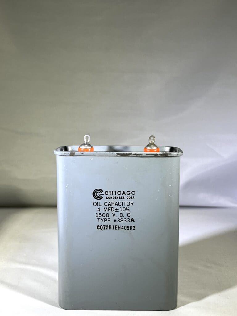 CQ72B1EH405K3 High Voltage Capacitor 4 MFD 1500 VDC P/N 3833A Chicago ...