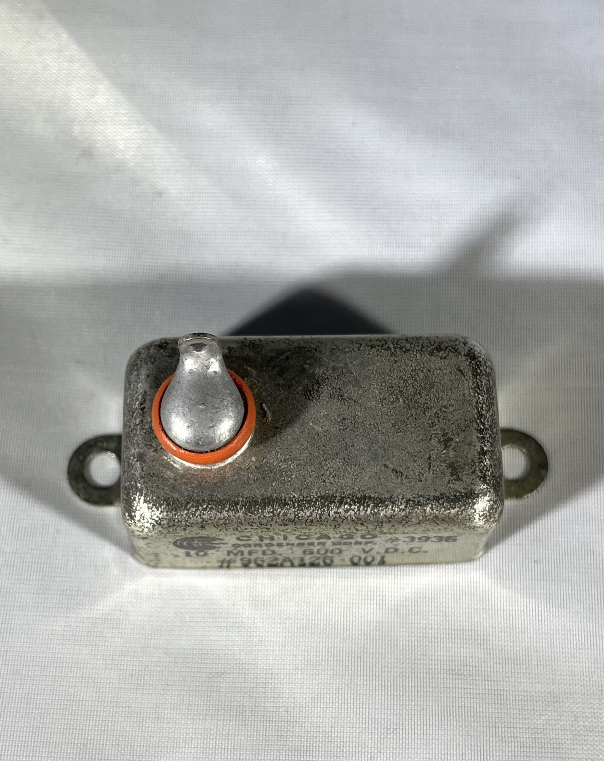 High Voltage Capacitor .10 MFD 600 VDC P/N 3936 Chicago Condenser Corp ...