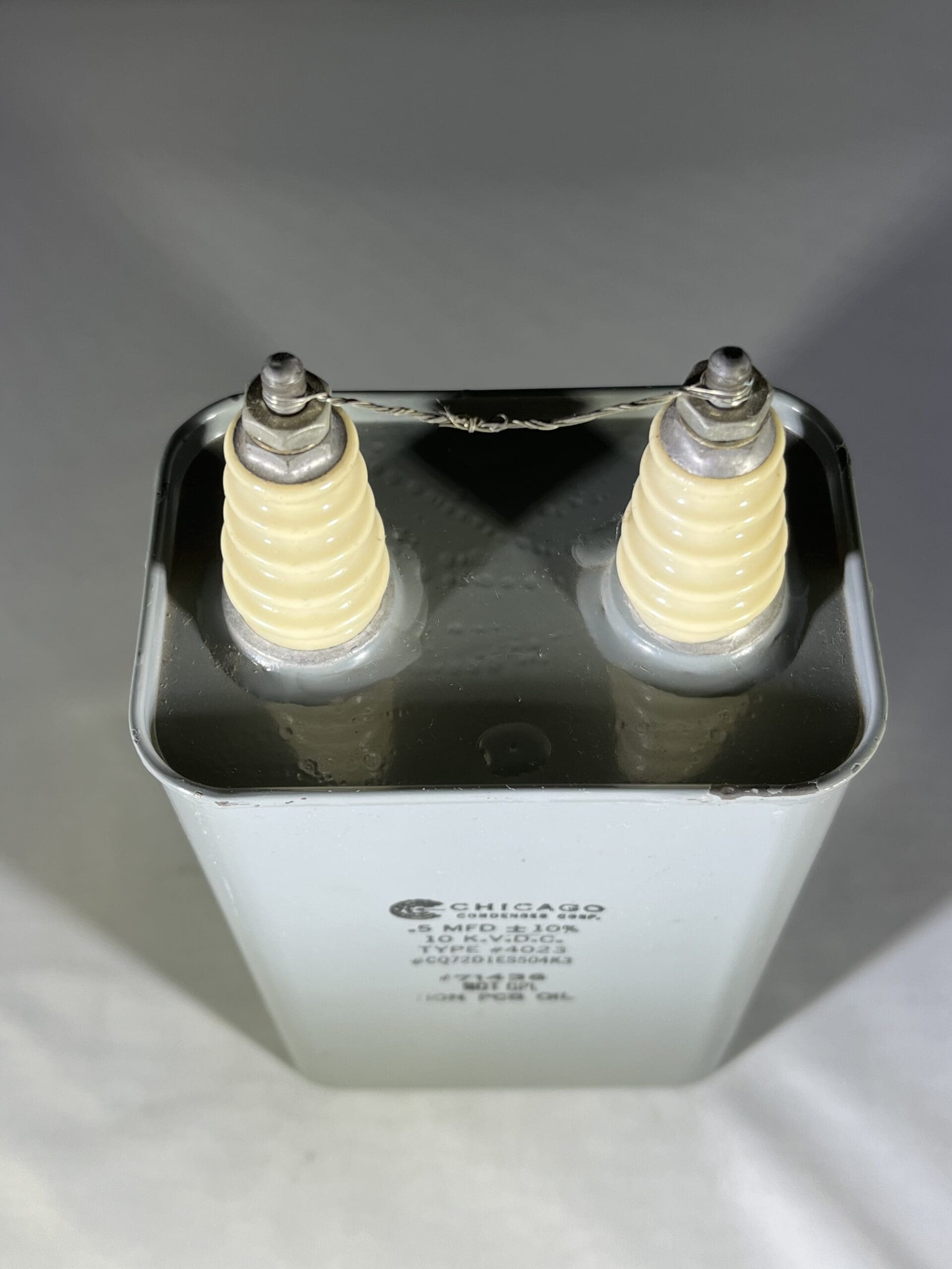 CQ72D1ES504K3 High Voltage Capacitor .5 MFD 10000 VDC P/N 4023 Chicago ...