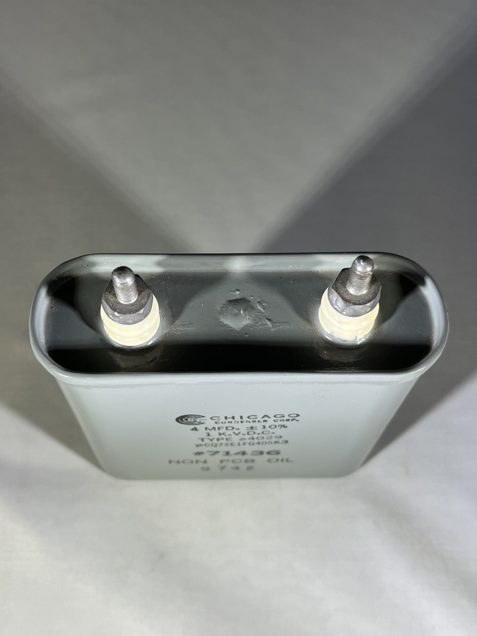 CQ72E1FG405K3 High Voltage Capacitor 4 MFD 1000 VDC P/N 4029 Chicago ...