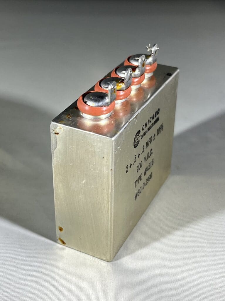 High Voltage Triple Capacitor 2/.5/.3 MFD 200 VDC P/N 4216 Chicago ...