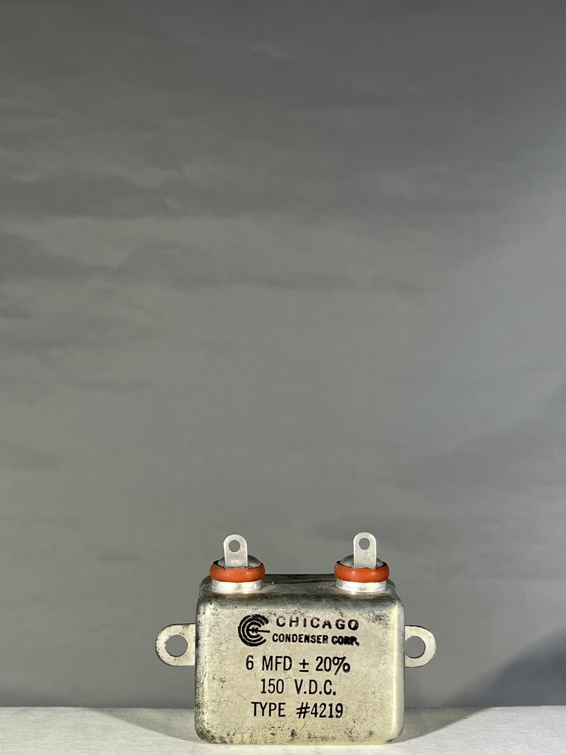High Voltage Capacitor 6 MFD 150 VDC P/N 4219 Chicago Condenser Corp ...