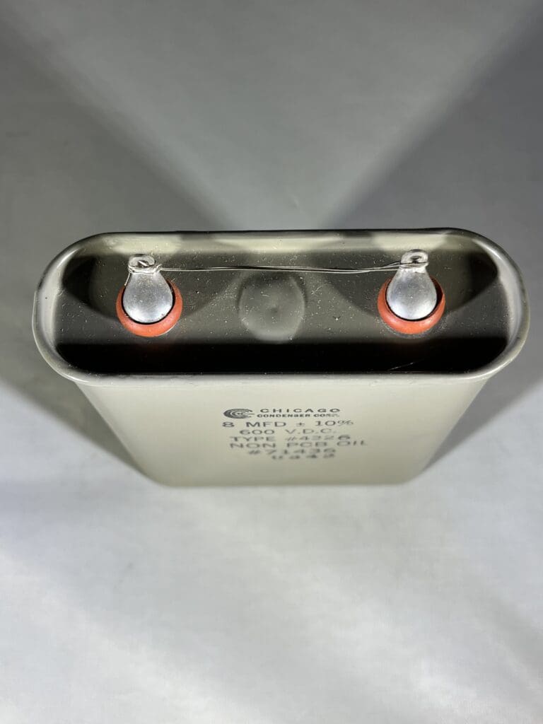 High Voltage Capacitor 8 MFD 600 VDC P/N 4326 Chicago Condenser Corp ...