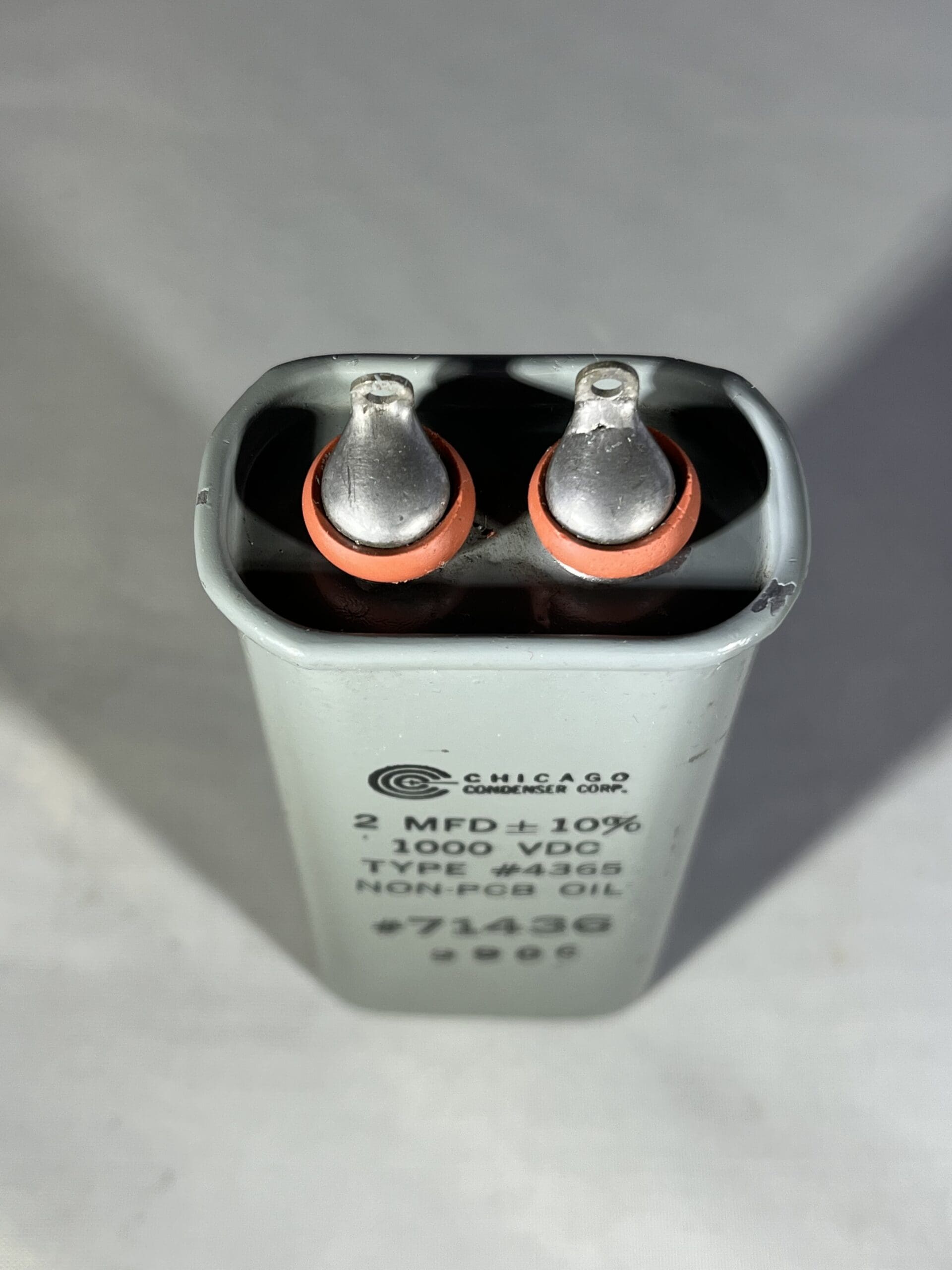 High Voltage Capacitor 2 MFD 1000 VDC P/N 4365 Chicago Condenser Corp ...