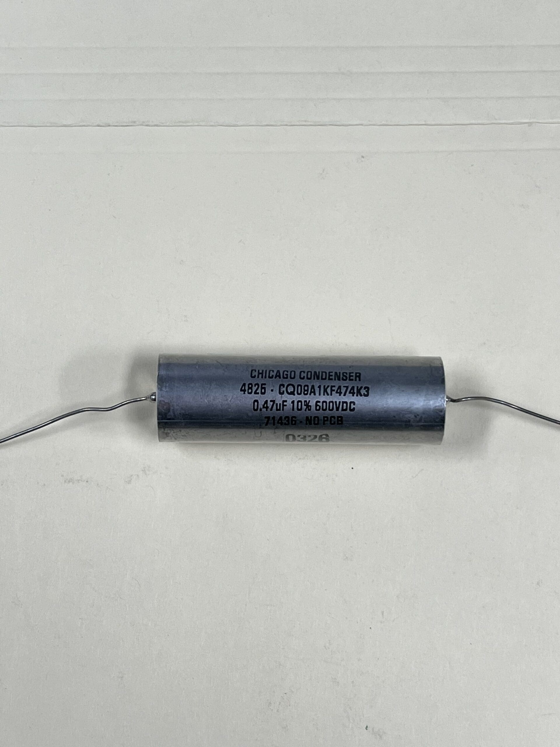 CQ09A1KF747K3 High Voltage Capacitor 0.47 uF 600 VDC P/N 4825 Chicago ...