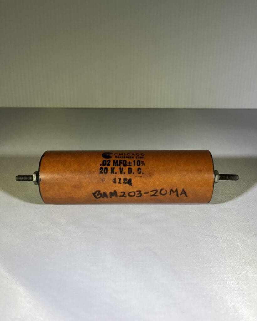 BAM203-20MA .02 uF 20000 VDC Oil Capacitor - Capacitor Industries