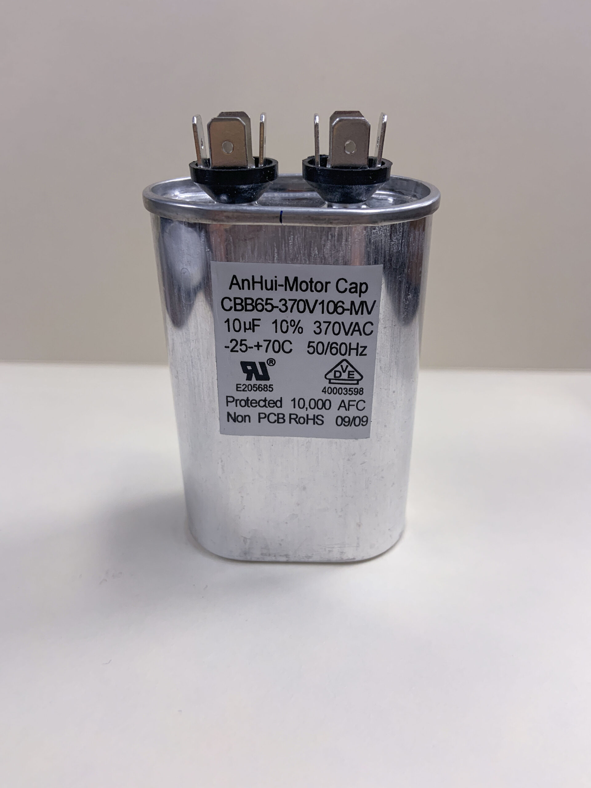 CBB65-370V106-MV 10 uF 370 VAC Capacitor - Capacitor Industries CBB65-370V106-MV 10 uF 370 VAC Capacitor - Capacitor Industries