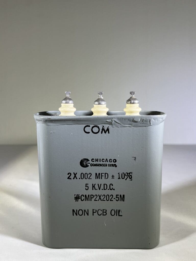 CMP2X202-5M 2×.002 uF 5000 VDC Capacitor - Capacitor Industries
