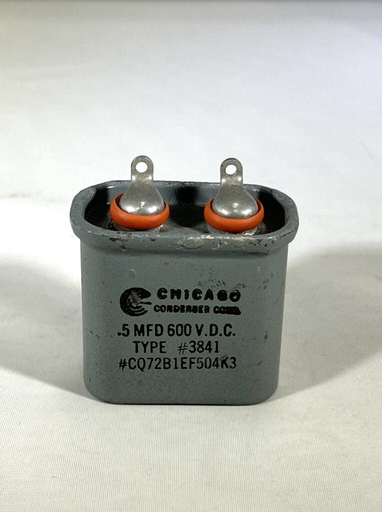 CQ72B1EF504K3 High Voltage Capacitor .5 MFD 600 VDC P/N 3841 Chicago ...