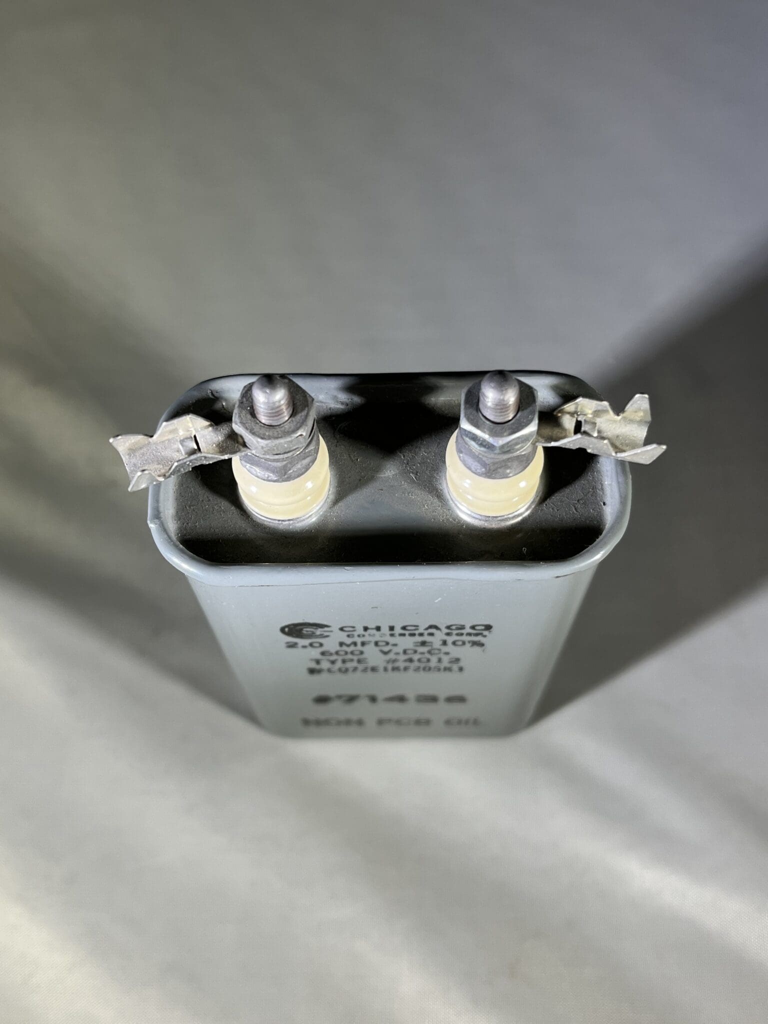 CQ72E1KF205K3 High Voltage Capacitor 2 MFD 600 VDC P/N 4012 Chicago ...