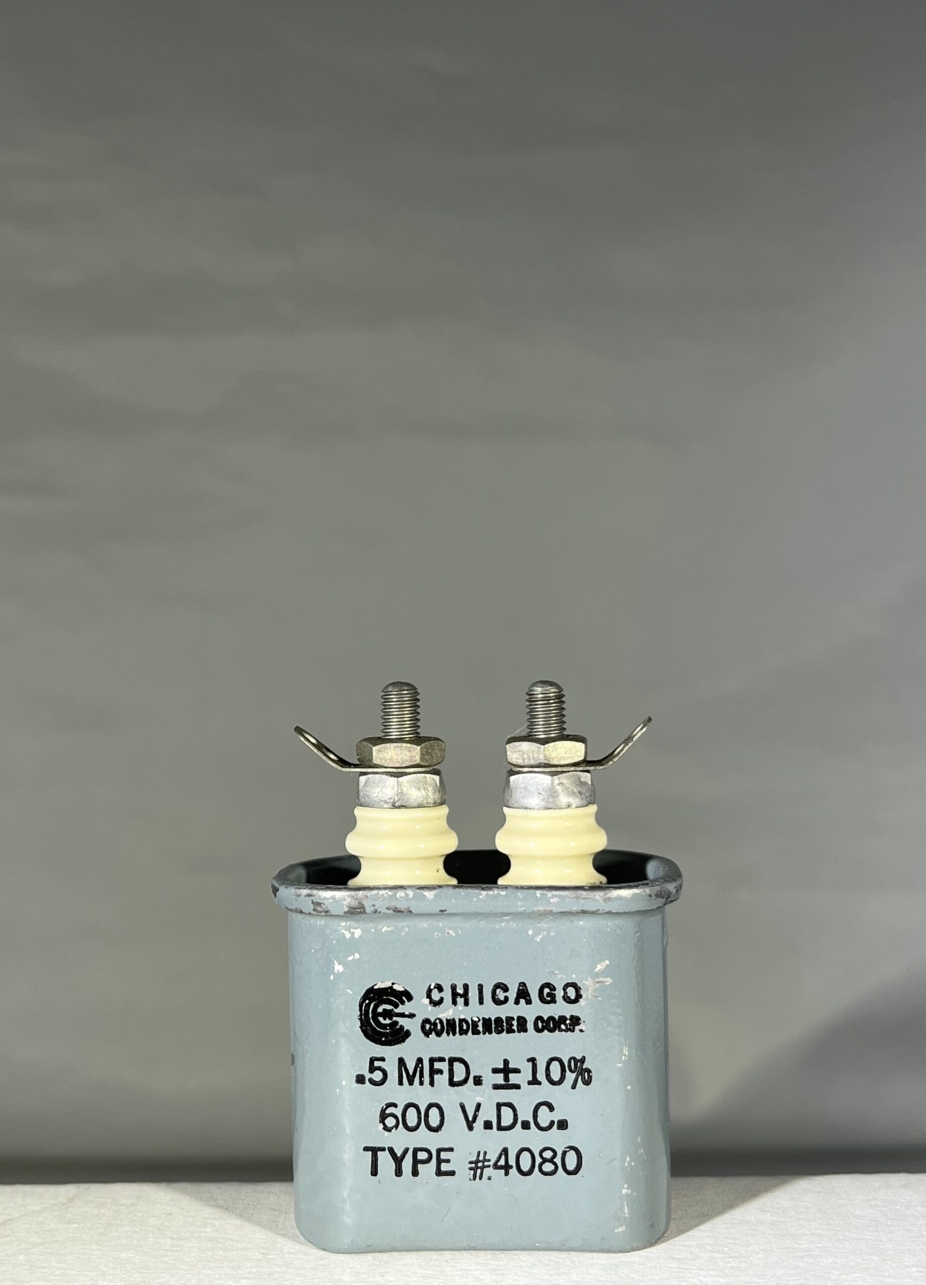 High Voltage Capacitor .5 MFD 600 VDC P/N 4080 Chicago Condenser Corp ...