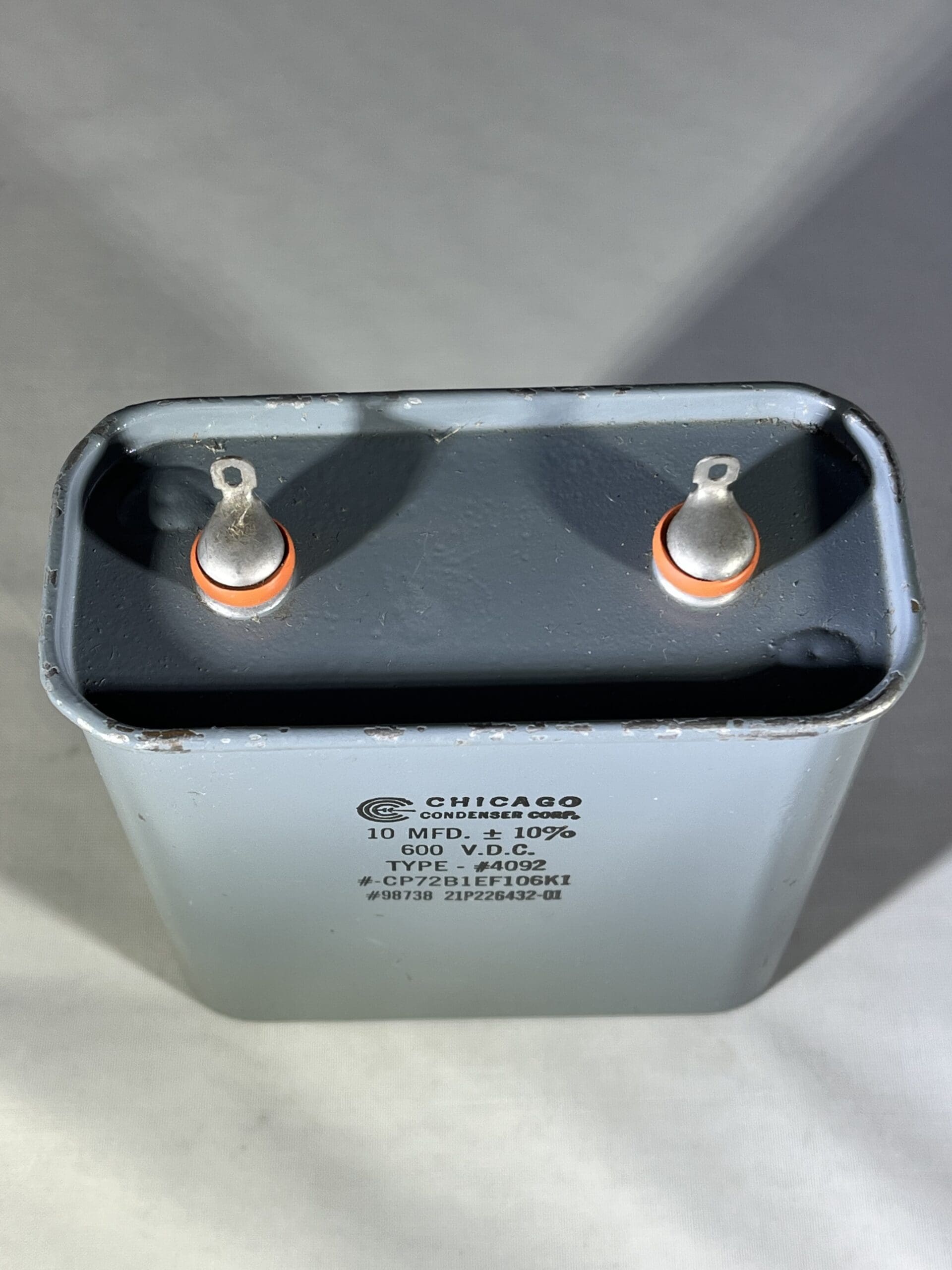 CP72B1EF106K1 High Voltage Capacitor 10 MFD 600 VDC P/N 4092 Chicago ...