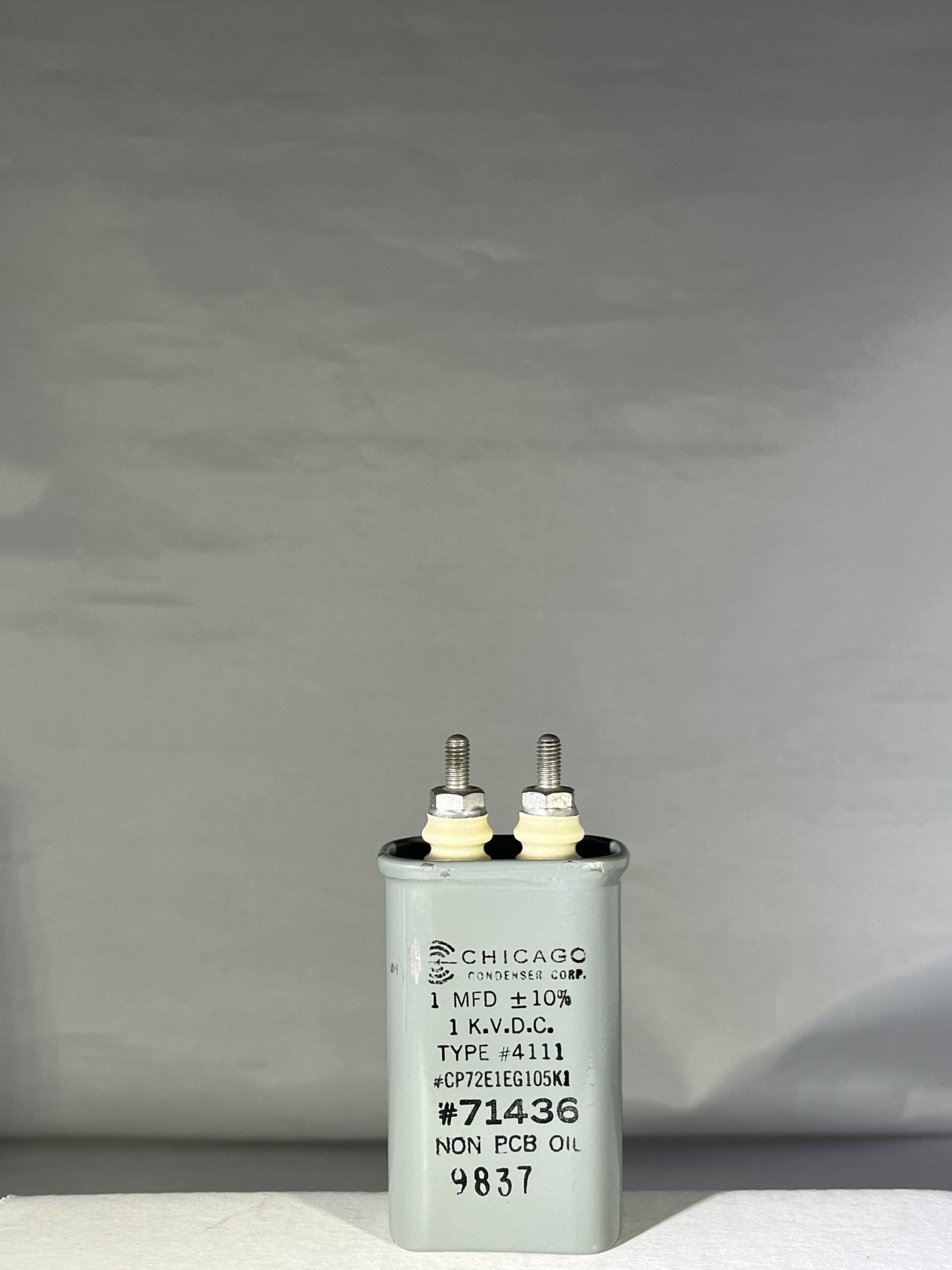 CP72E1EG105K1 High Voltage Capacitor 1 MFD 1000 VDC P/N 4111 Chicago ...