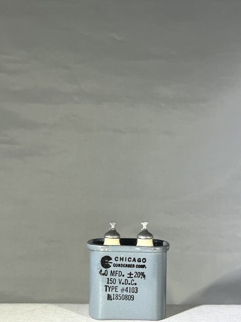 1850809 High Voltage Capacitor 4 MFD 150 VDC P/N 4103 Chicago Condenser ...