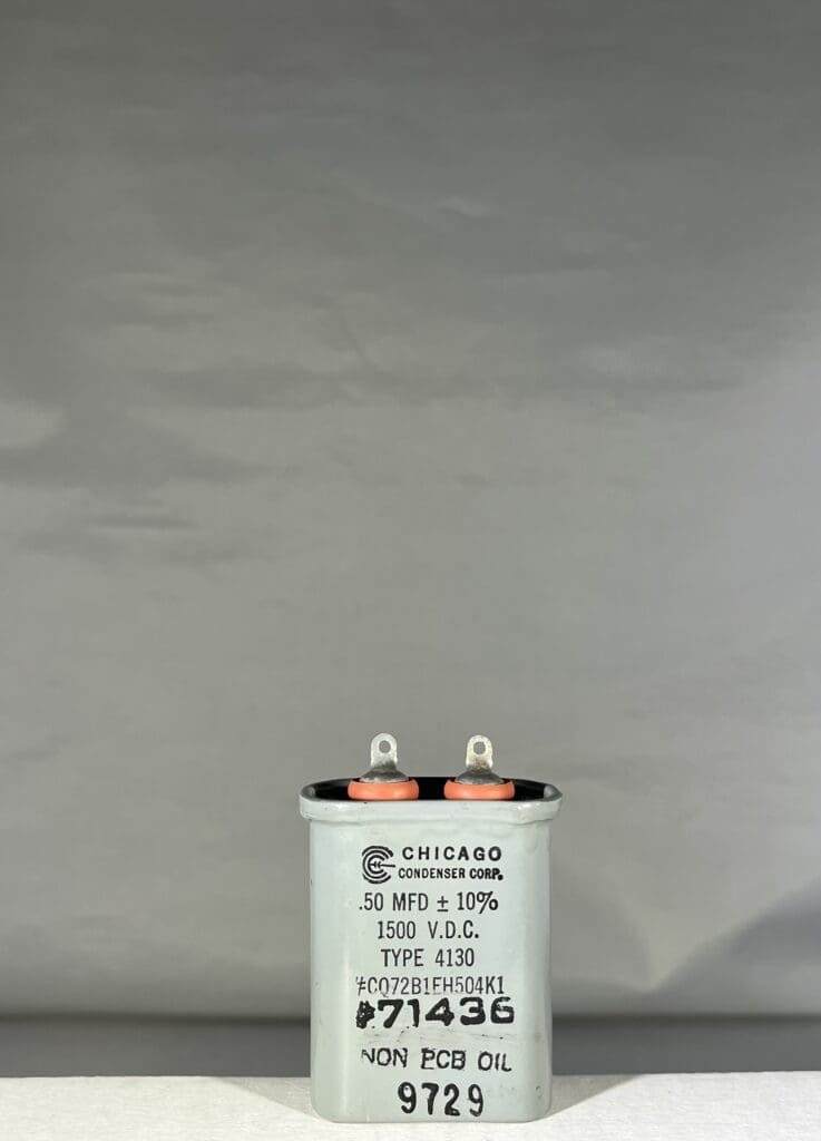 CQ72B1EH504K1 High Voltage Capacitor .50 MFD 1500 VDC P/N 4130 Chicago ...