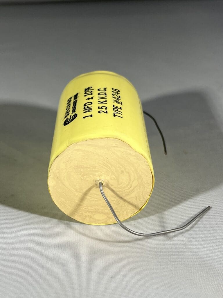 High Voltage Capacitor 1 MFD 2500 VDC P/N 4246 Chicago Condenser Corp ...
