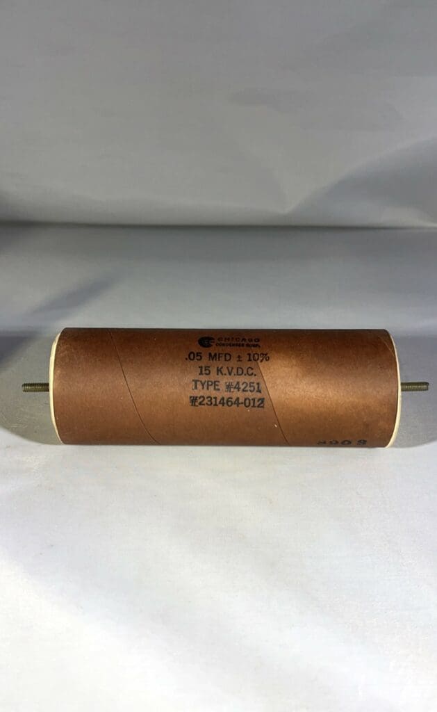 231464-012 High Voltage Capacitor .05 MFD 1500 VDC P/N 4251 Chicago ...