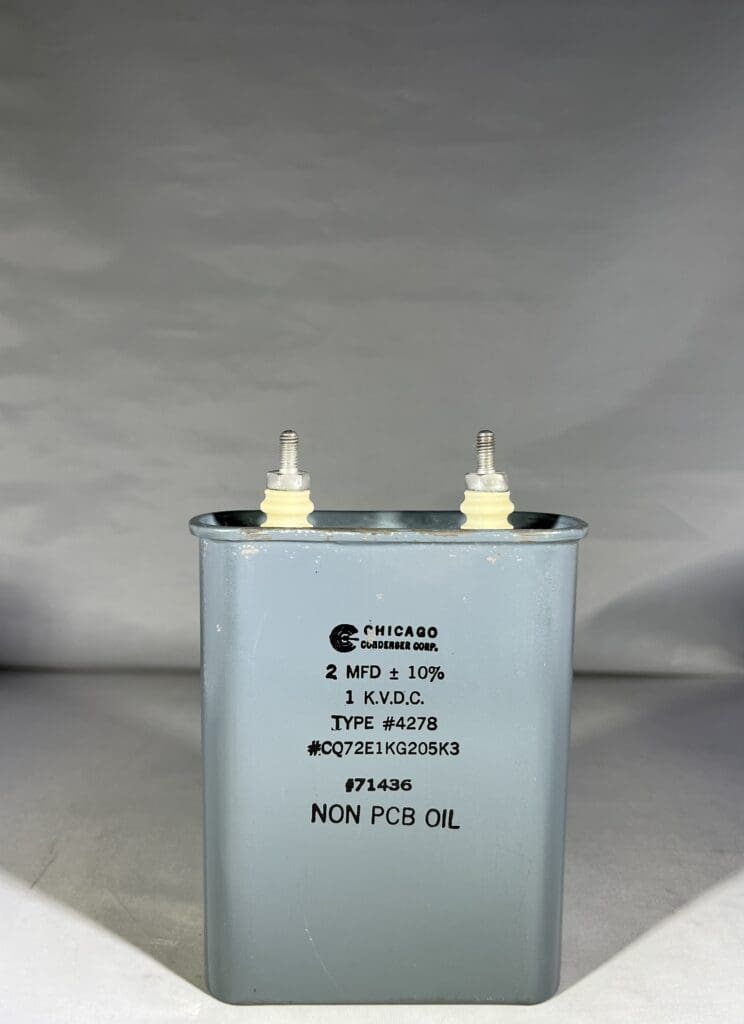 CQ72E1KG205K3 High Voltage Capacitor 2 MFD 1000 VDC P/N 4278 Chicago ...
