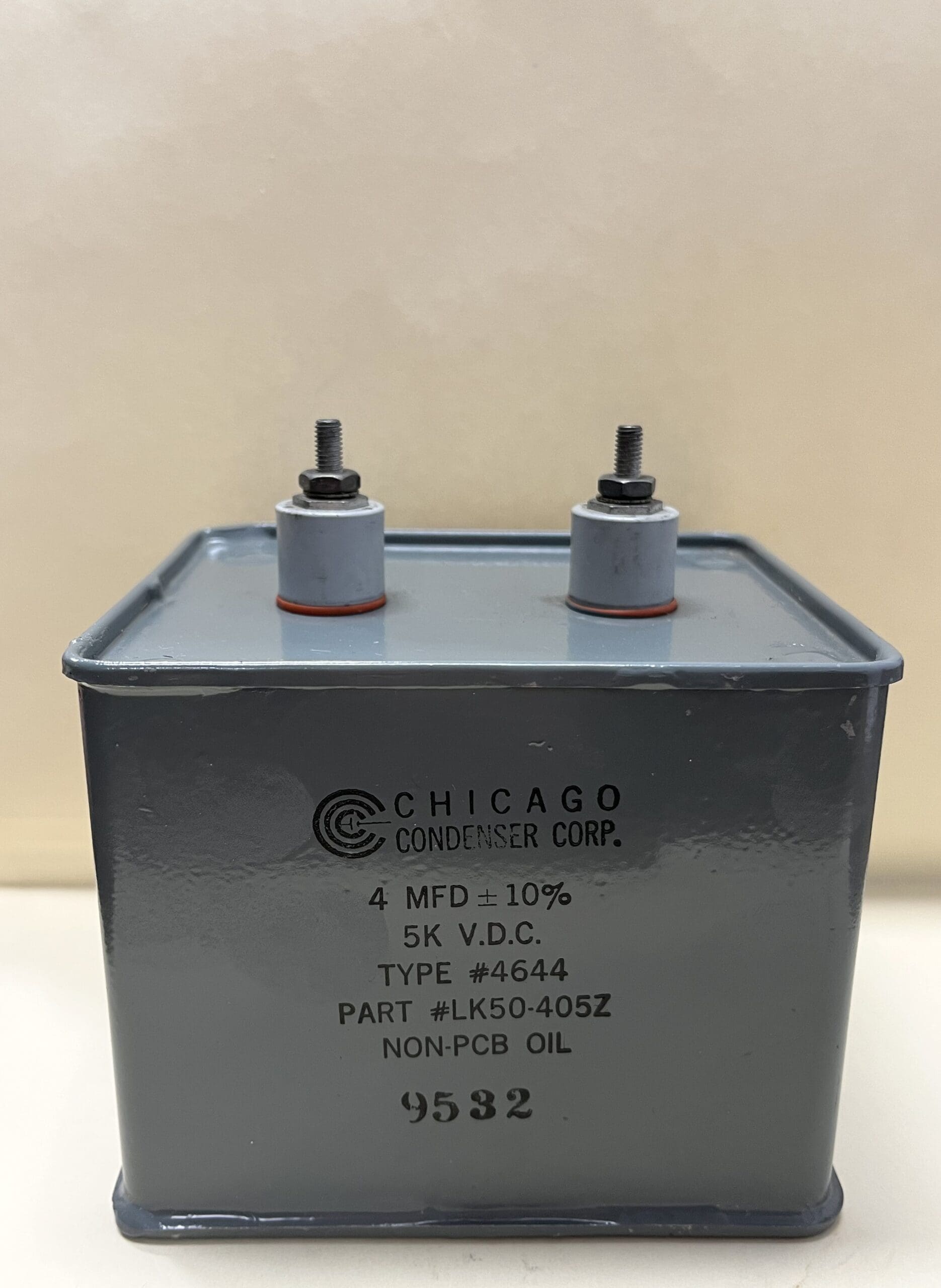 LK50-405Z High Voltage Capacitor 4 MFD 5000 VDC P/N 4644 Chicago ...