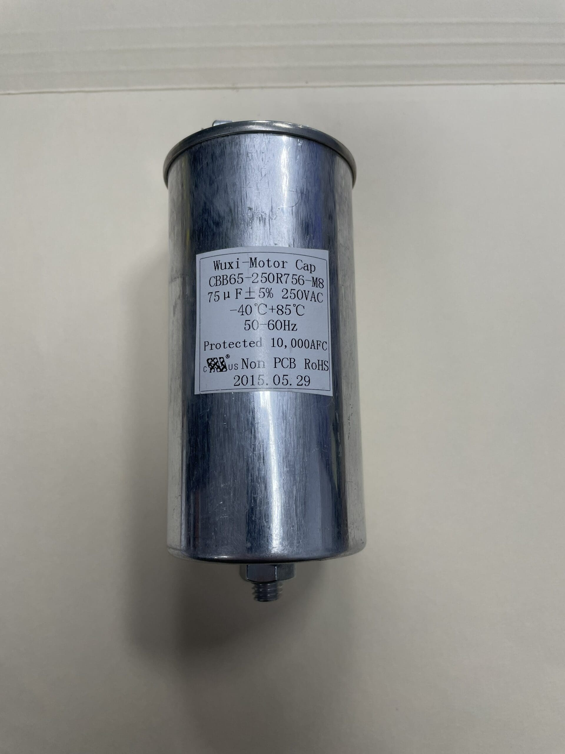 CBB65-250R756-M8 75 uF 250 VAC Capacitor - Capacitor Industries